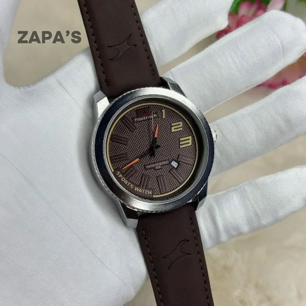 Fastrack Men’s Watch – Stylish Leather Strap, Water Resistant & 1-Year ...